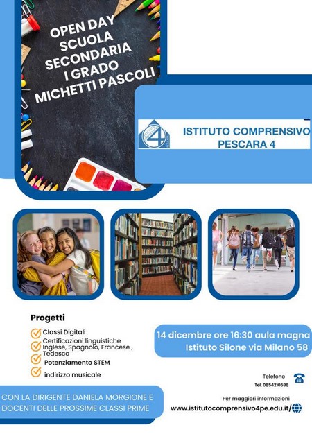 Open Day Michetti-Pascoli – ISTITUTO COMPRENSIVO PESCARA 4